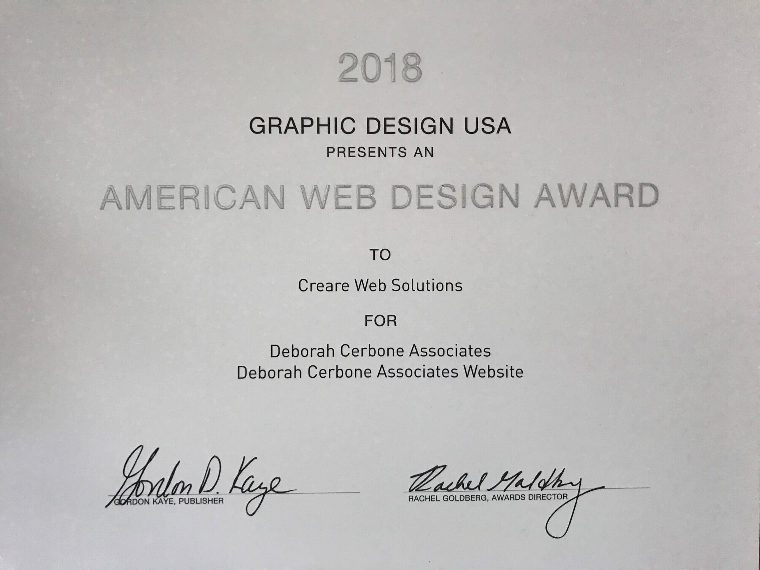 Award Winning Website Design - Creare Web Solutions